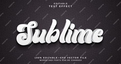 Premium Vector Editable Text Style Effect Sublime Text Style Theme