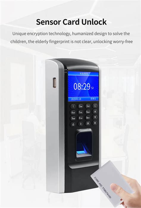 Stylish Security Guard Time Clock Access Control Terminal Biometric Id Card And Fingerprint
