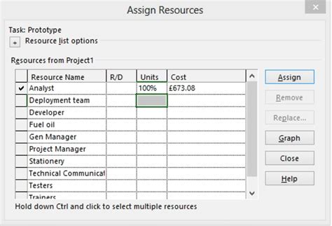 Assigning Resources To Tasks In Ms Project Training Connection