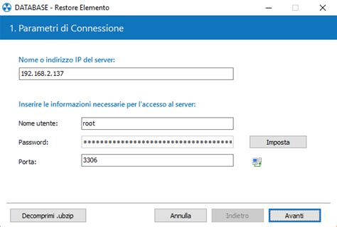 4 Eseguire Il Restore Di Un Database MySQL MariaDB Uranium Backup