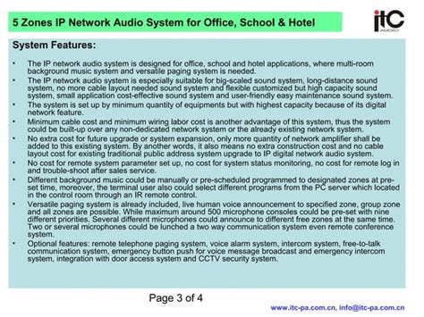 Ip Network Audio System For Office Ppt Technology And Computing