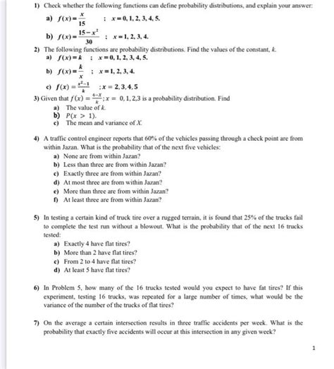 solved 1 check whether the following functions can define