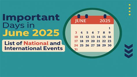 List Of Important Days In June 2025 National And International Days