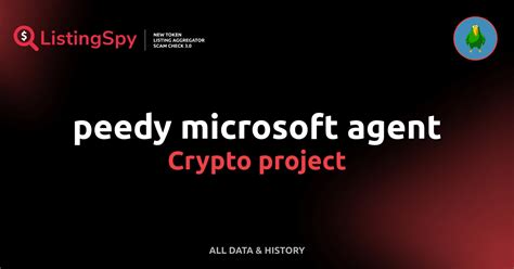 Peedy Microsoft Agent Crypto Project Peedy Token Listings Events