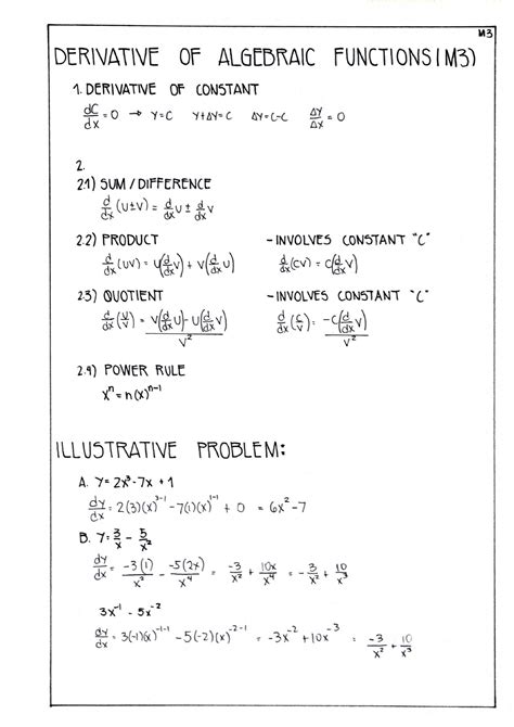 Derivative Of Algebraic Function Composite Function Calculus PangSU Studocu