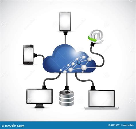 Cloud Computing Computer Network Illustration Stock Image Image Of Cable Server 49075331