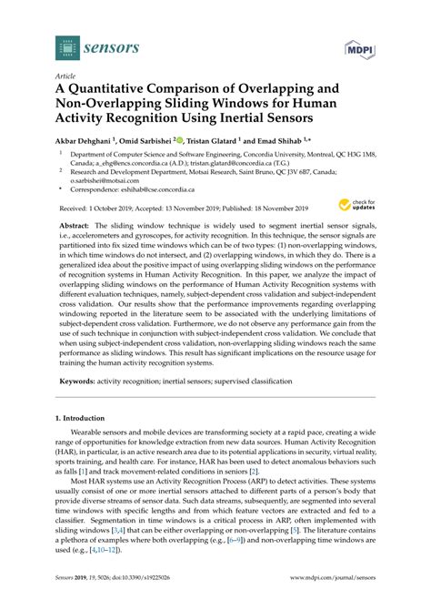 Pdf A Quantitative Comparison Of Overlapping And Non Overlapping Sliding Windows For Human