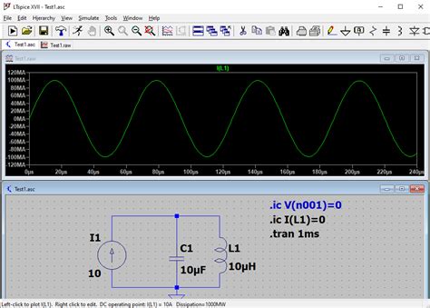 LTSpice Transient Simulation Of LC Circuit Electrical Engineering Stack Exchange
