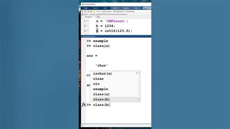 Data Types In Matlab Matlab Shorts Series 5 Shorts Youtube