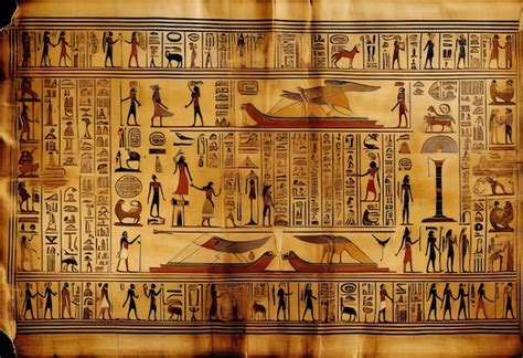 Premium Photo Decoding Ancient Egyptian Hieroglyphics On A Weathered Parchmen