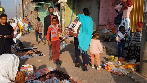 Cherkos New Road Addis Ababa Walking Tour 2022 Youtube