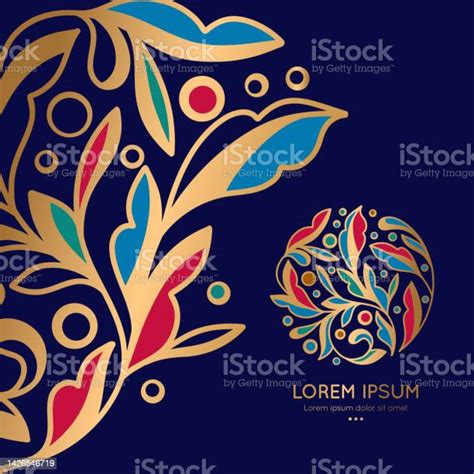 파란색 배경에 고급 패턴 벡터 만다라 템플릿 황금 디자인 요소 전통적인 터키 인도 모티프 직물 및 섬유 벽지 포장 또는 원하는 아이디어에 적합합니다 연꽃과에 대한 스톡 벡터