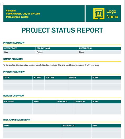 Simple Project Plan Template Excel Free Download