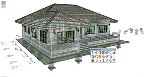 บ้าน Sketchup แบ่งปันโมเดลบ้านสามมิติที่ละเอียดมา