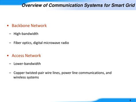 Ppt Overview Of Communication Systems For Smart Grid Powerpoint