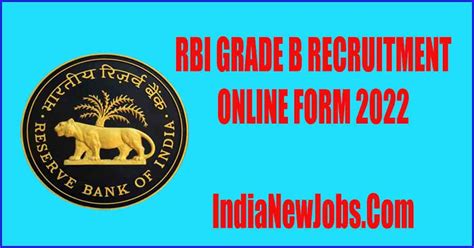 Rbi Grade B Recruitment 2022 Notification