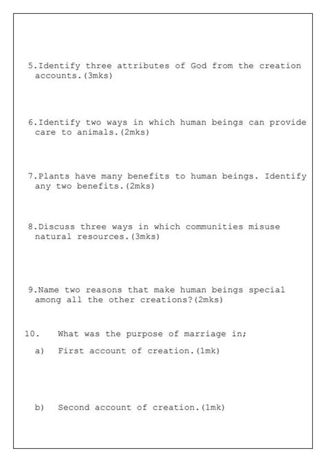 Grade 7 Cre Term 1 Opener Exam 2025 3457