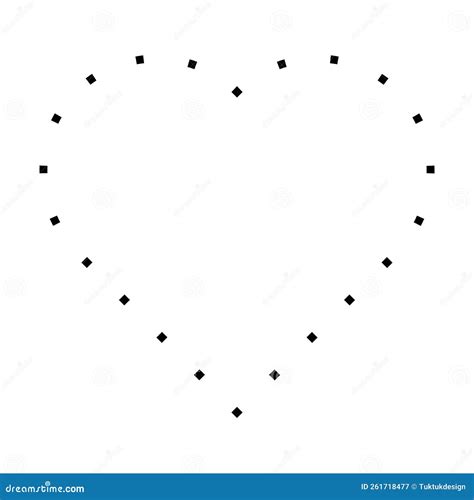 Heart Shape Dotted Symbol Icon Vector For Creative Graphic Design Ui Element Stock Vector