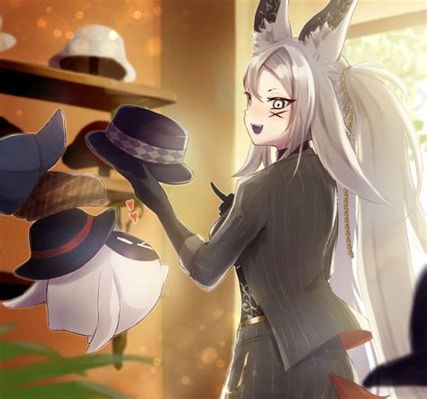 Rule 34 Dya Rikku Vtuber Female Only Fox Ears Fox Tail Vyugen White Eyes White Hair 7359197