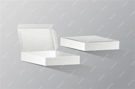현실적인 큐브 상자 모형 무료 벡터