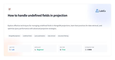 How To Handle Undefined Fields In Projection Labex