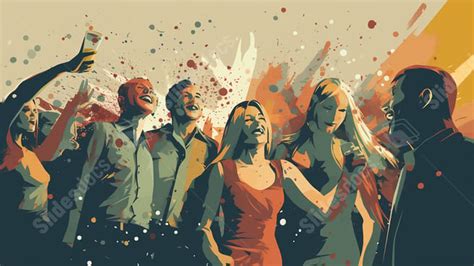 Party Crowd Carnival Illustration Powerpoint Background For Free Download Slidesdocs