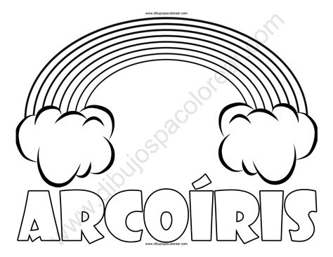 Arcoíris Dibujo A Color Y Para Colorear