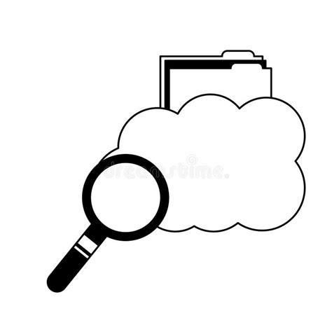cloud computing storage folder file searching stock vector illustration of searching internet