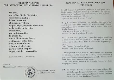 Novena Del Padre Pio Al Sagrado Corazón De Jesús