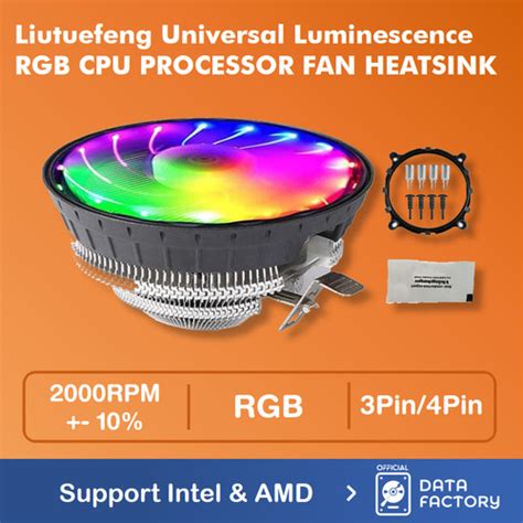 Jual CPU FAN RGB COOLER HEATSINK LIUTUEFENG SUPPORT INTEL AMD PROCESSOR Kota Surabaya
