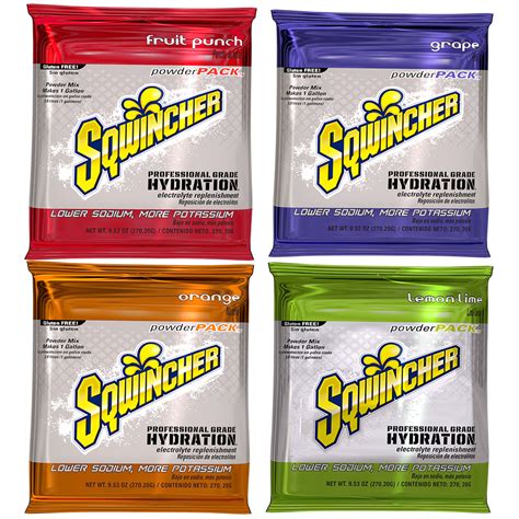 Sqwincher 1 Gallon Assorted Powder Pack Hydration Depot
