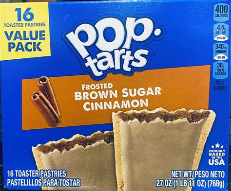 Kelloggs Pop Tarts Frosted Brown Sugar Cinnamon Toaster Pastries 27oz