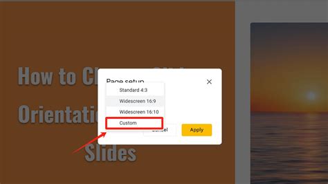 How To Change Slides Orientation In Google Slides