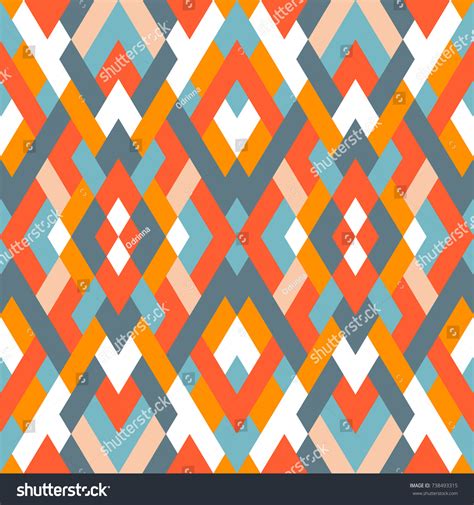 Mosaic Seamless Texture Vector Geometric Background Stock Vector Royalty Free 738493315