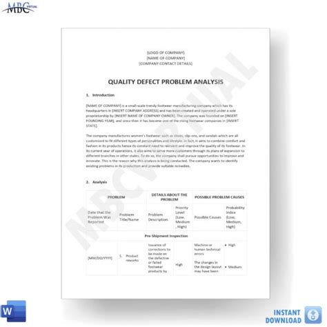 Problem Analysis Template Mbcvirtual