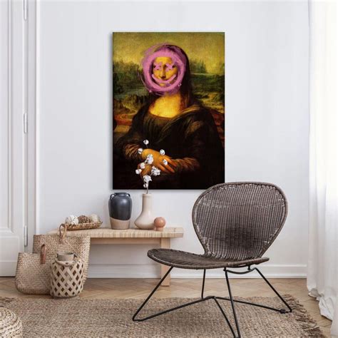 Πίνακας ζωγραφικής Mona Lisa Graffity Smile Original Leonardo Da Vinci