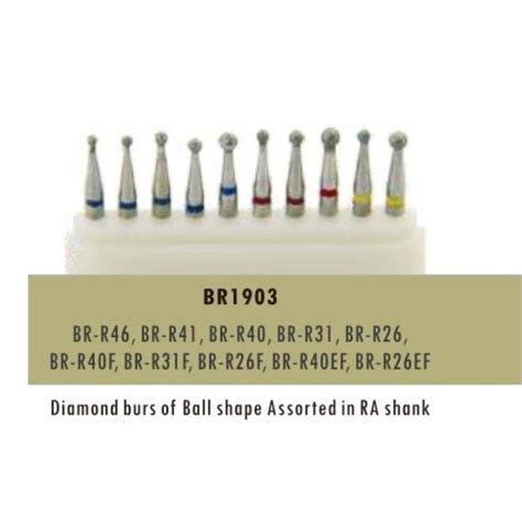 Buy Diamond Bur Kit Of Ball Shape Assorted In Ra Shank 235mm Ra