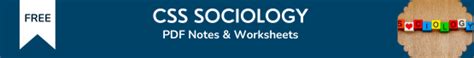 Css Sociology Notes Mega Lecture