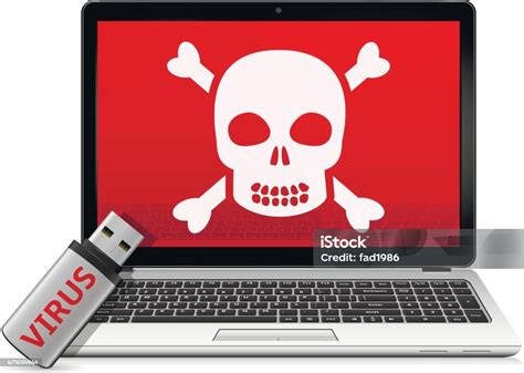 Usb 플래시 드라이브 컴퓨터 바이러스와 감염 된 노트북 Usb 메모리에 대한 스톡 벡터 아트 및 기타 이미지 Usb 메모리 Usb 포트 컴퓨터 바이러스 Istock
