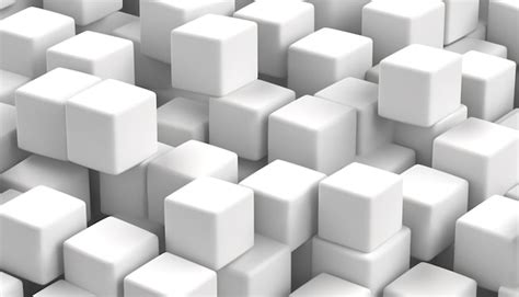 Premium Photo Geometric Pattern Created With White Cubes Wallpaper
