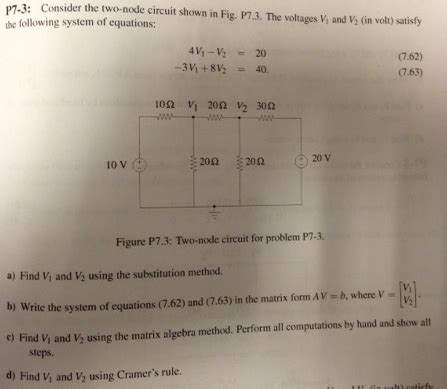 Consider The Two Node Circuit Shown In Fig P The Chegg Com