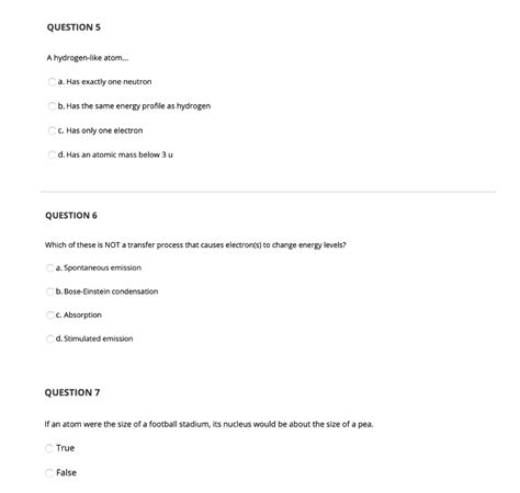 Solved QUESTION 5 A Hydrogen Like Atom Ca Has Exactly Chegg Com