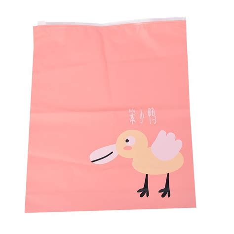 การ์ตูนกันน้ำเดินทางพลาสติกเสื้อผ้าจบถุงเก็บเดินทางอุปกรณ์จัดเก็บเสื้อผ้า Ohmylife1 Th Thaipick