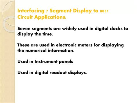 Ppt On Interfacing Led And 7 Segment With 8951 Pptx