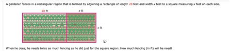 solved a gardener fences in a rectangular region that is