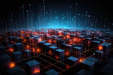 Abstract Data Center Database Data Storage Backup Cyber Security