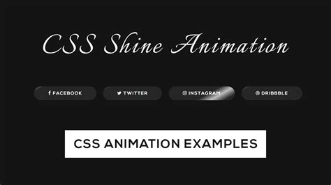 Social Media Buttons With Shiny Hover Effect Css Animation Examples