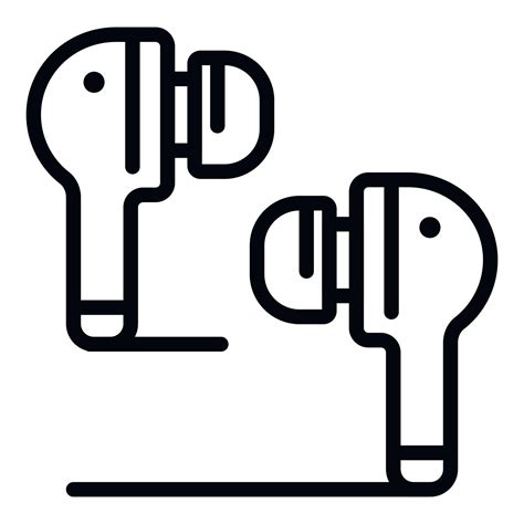 Bluetooth Earphones Icon Outline Style Vector Art At Vecteezy