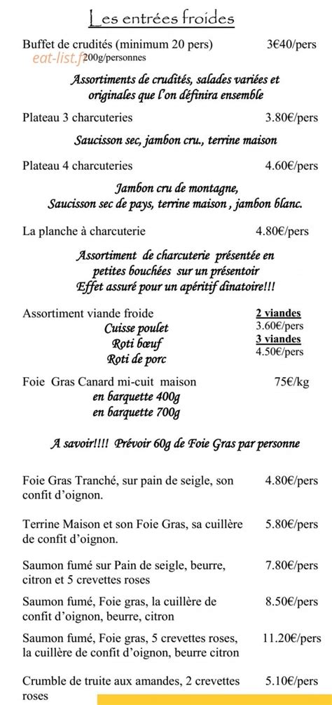 Auberge De La Sauzee à Saint Cyr Les Vignes Menu Et Photos