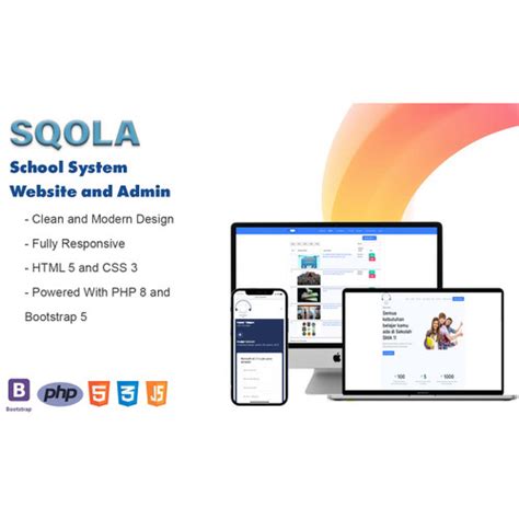 Jual Website Modern Sekolah Landing Dan Admin Responsive Source Code